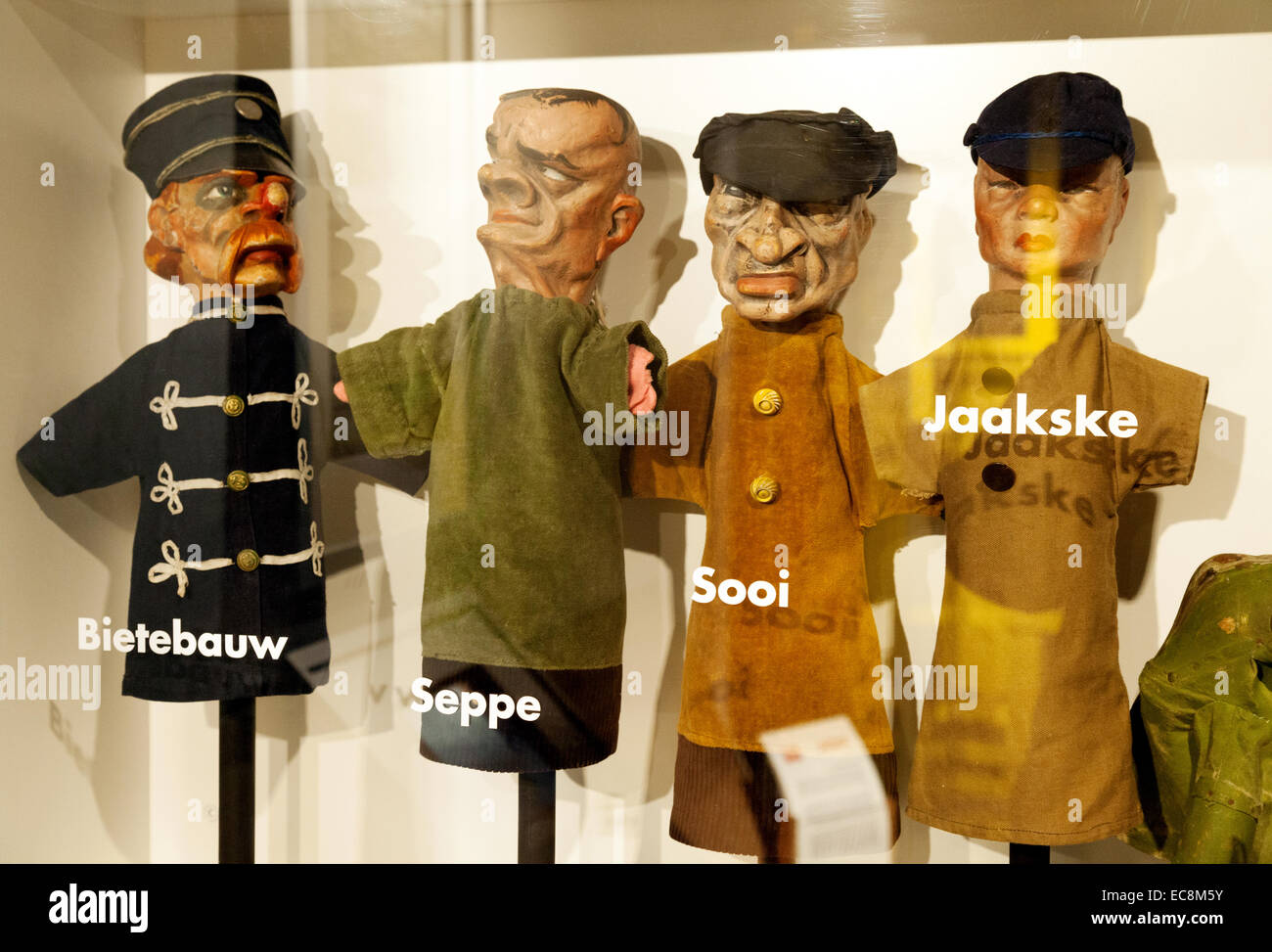 Old wooden Belgian / Flemish puppets, The Folklore Museum, Bruges ...