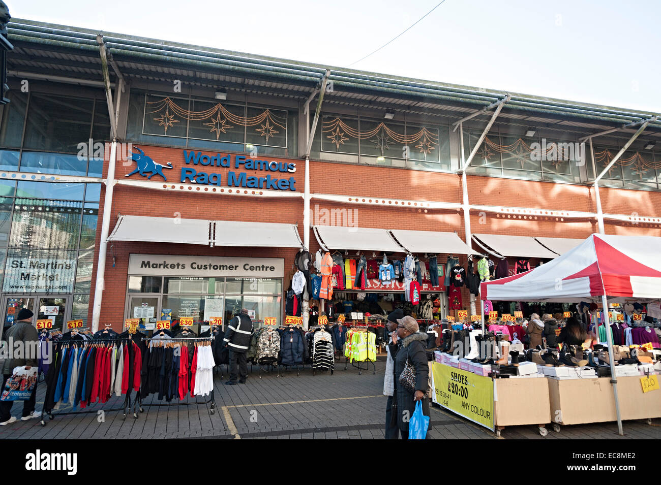 birmingham christmas shopping birmingham rag market Stock Photo - Alamy