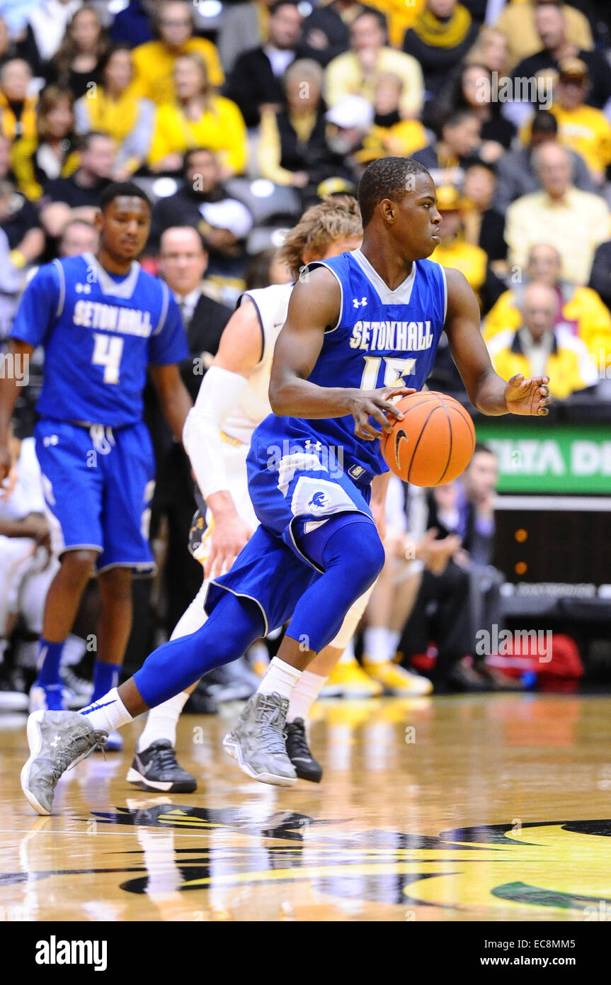 Wichita, Kansas, USA. 09th Dec, 2014. Seton Hall Pirates guard Isaiah ...