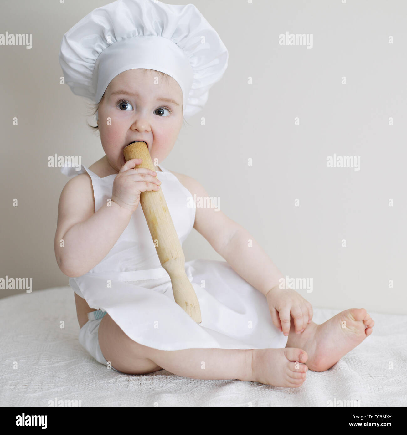 little chef on white background portrait Stock Photo - Alamy