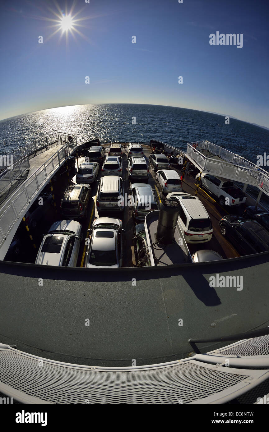 A vertical wide angle image looking out from the observation deck east ...