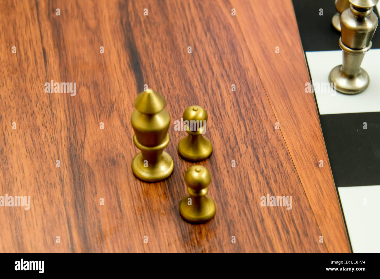 Classic chess game - captured pieces on side of the chessboard Stock ...