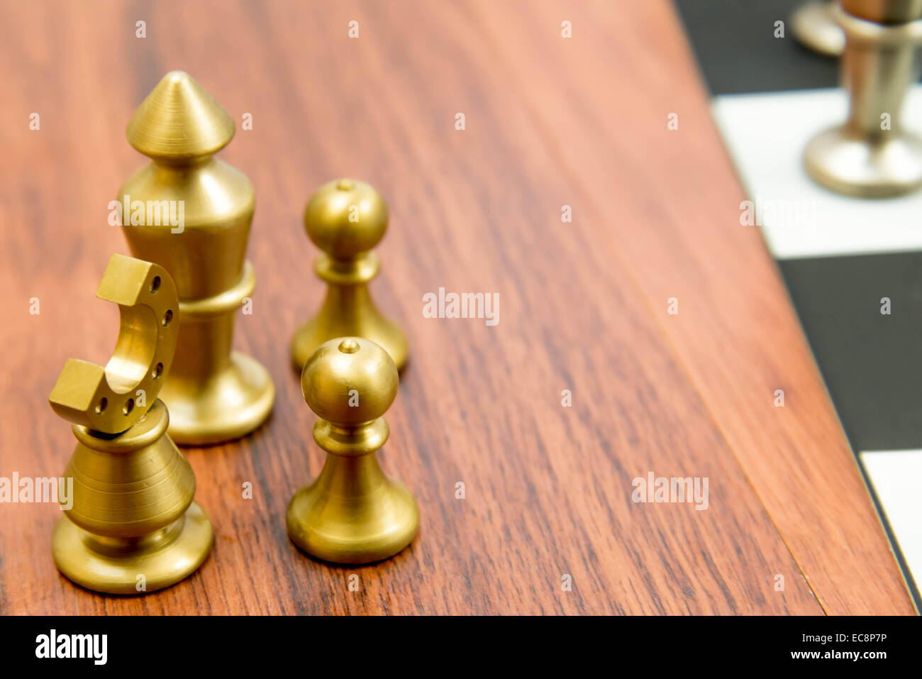 Classic chess game - captured pieces on side of the chessboard Stock ...