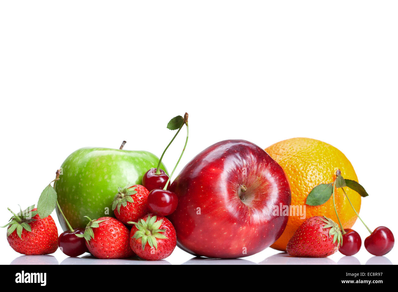 Summer fresh fruits isolated on white Stock Photo - Alamy