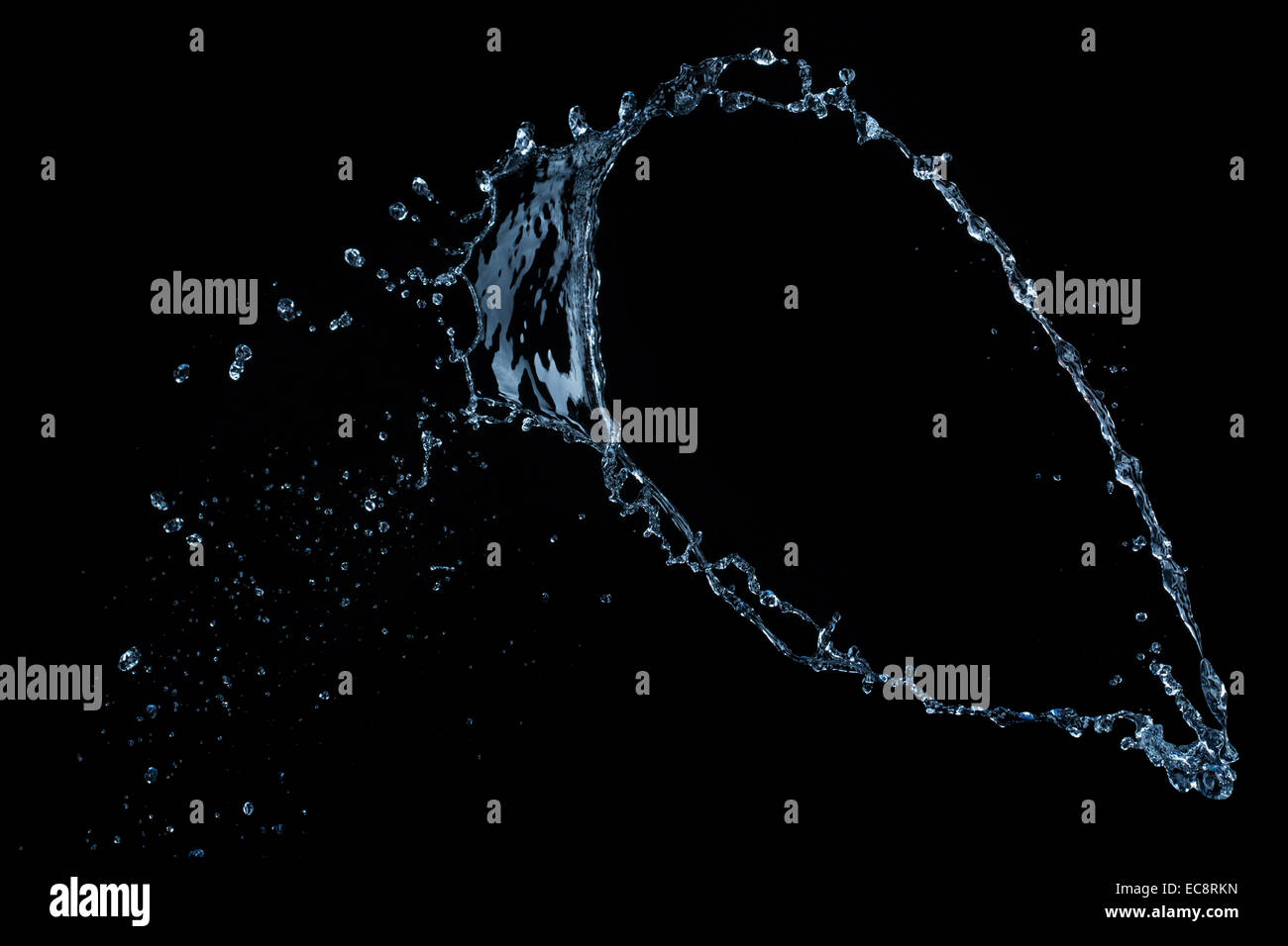 water splash isolated on black background Stock Photo - Alamy