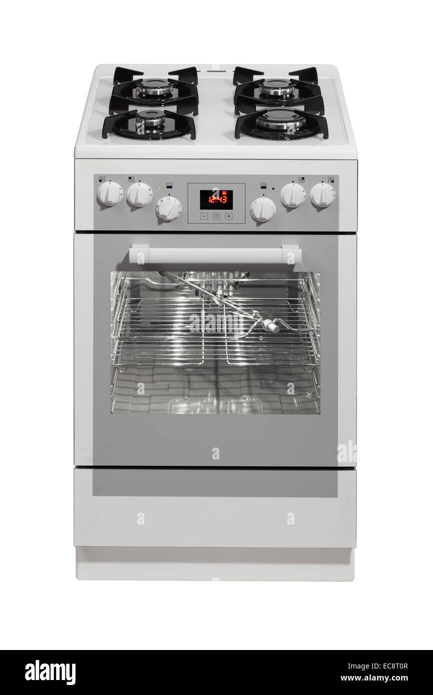 Modern stove isolated on white Stock Photo - Alamy