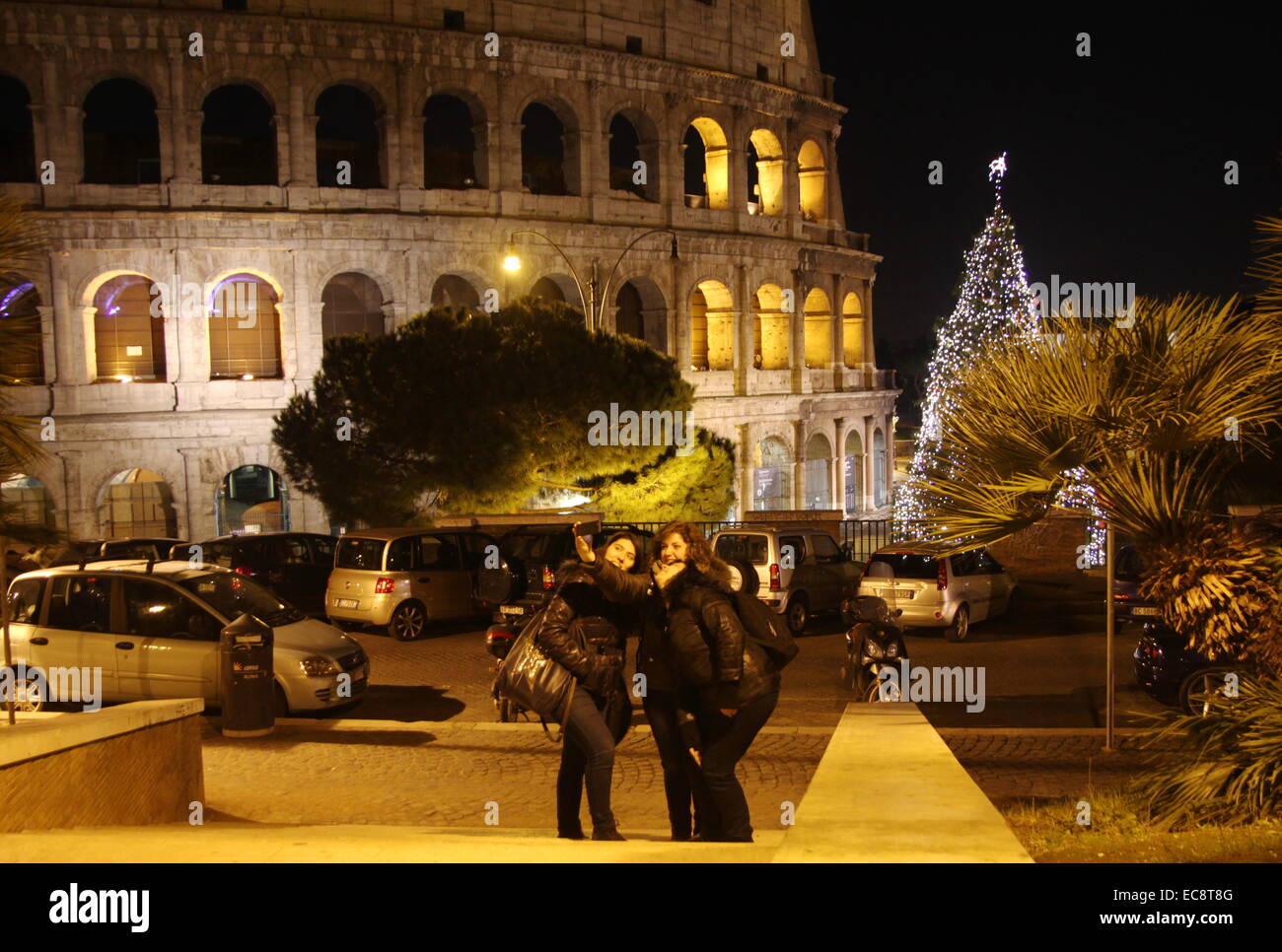 Colosseum night light trail in rome hi-res stock photography and images ...