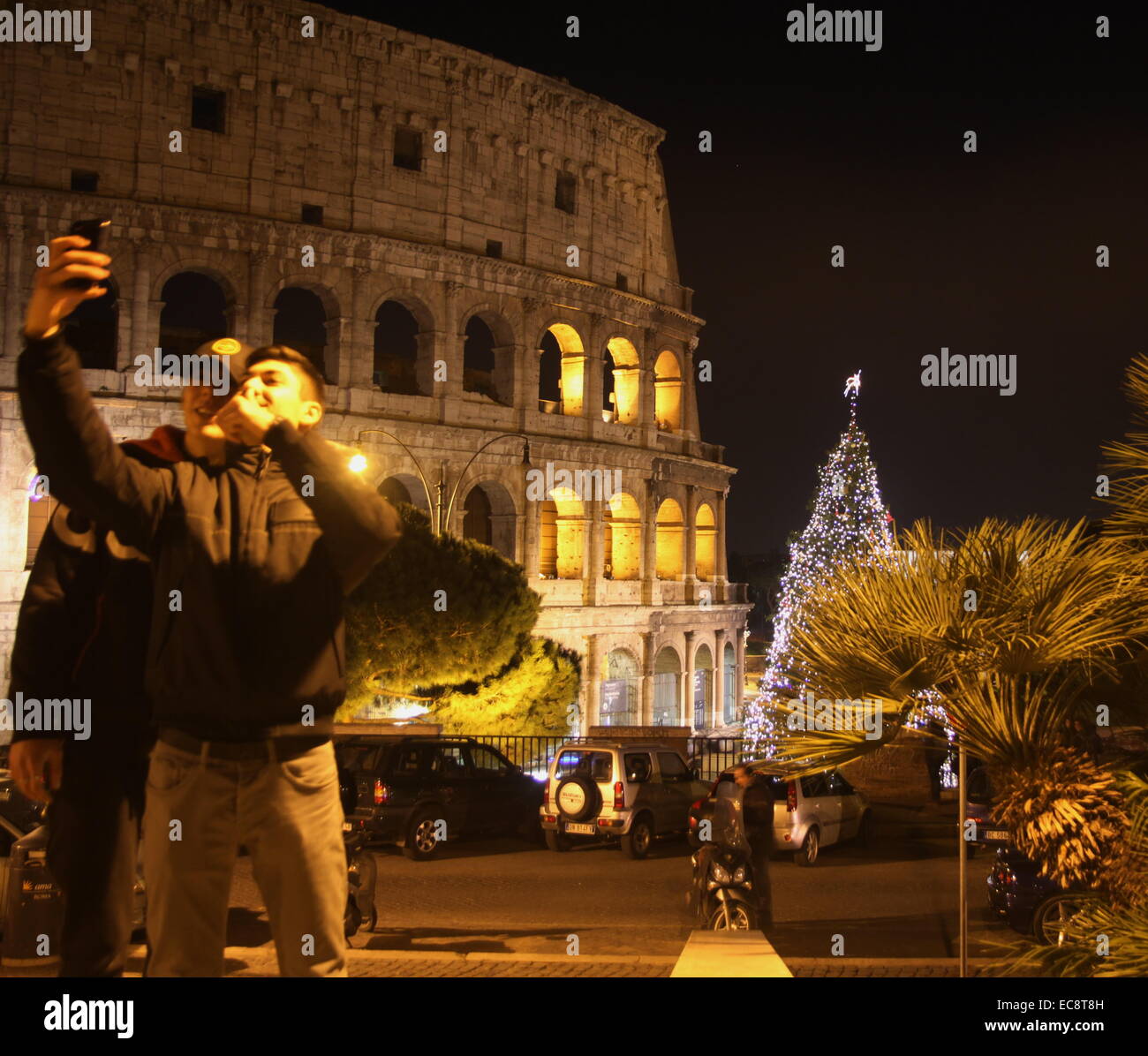 Rome, Italy. 10th December, 2014. Christmas tree set up by the ...