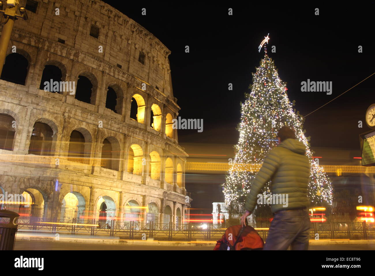 Christmas tree rome colosseum hi-res stock photography and images - Alamy