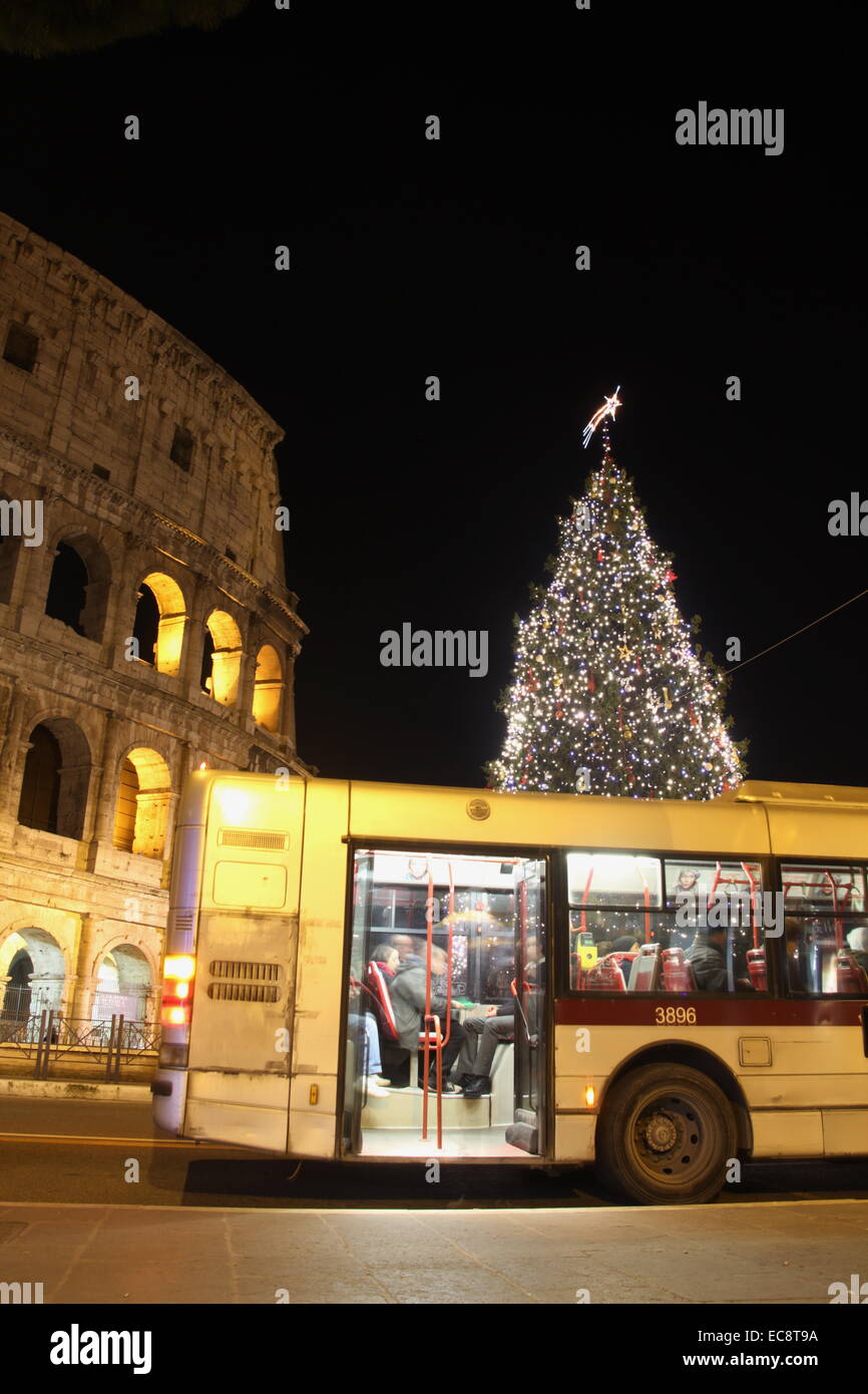 Rome, Italy. 10th December, 2014. Christmas tree set up by the ...