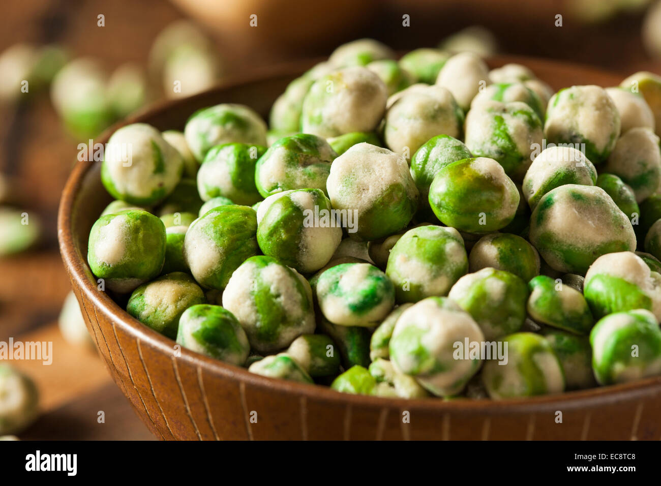 Homemade Dry Spice Wasabi Peas as an Appetizer Stock Photo - Alamy