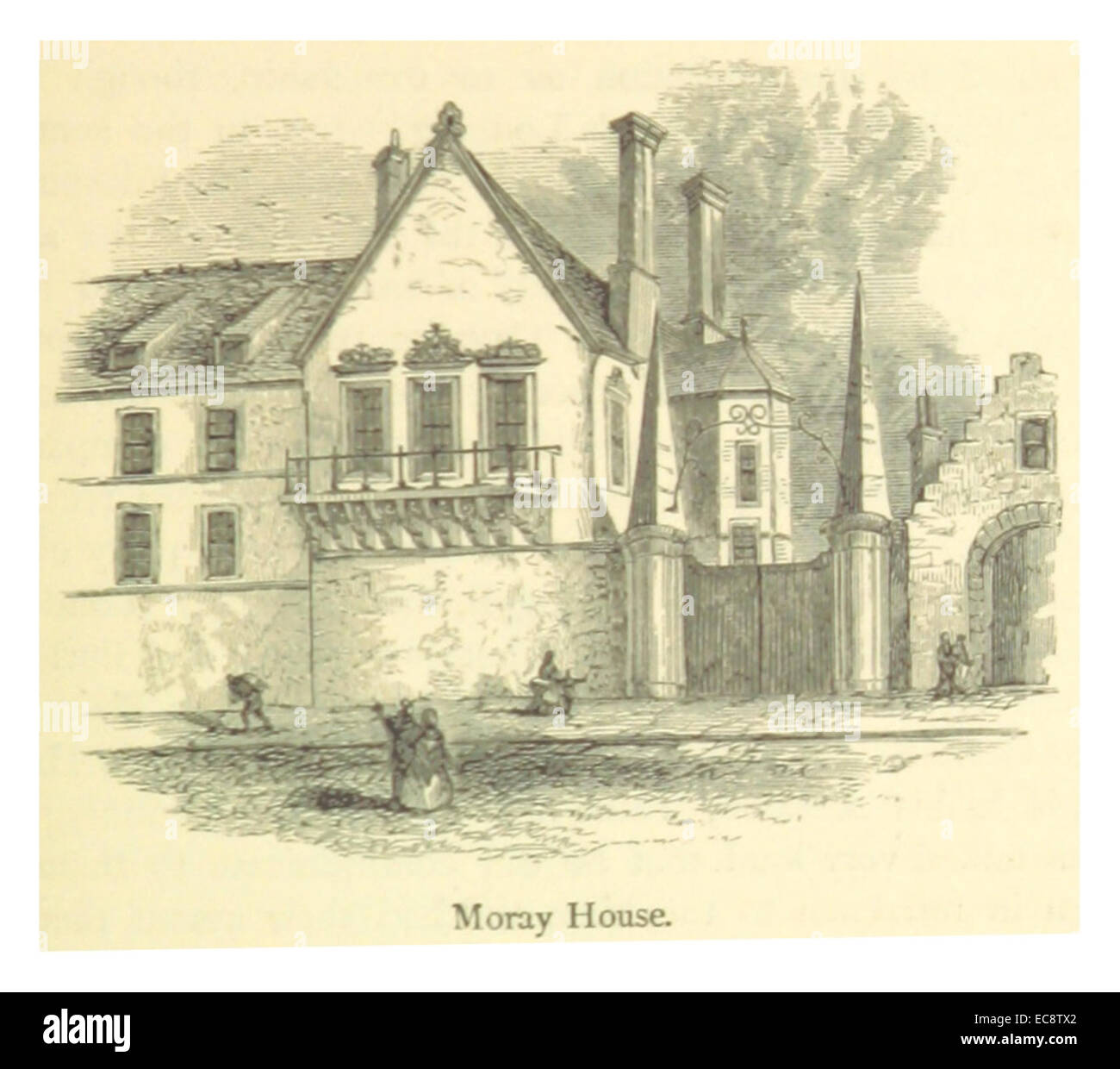 This 1869 illustration by Chambers depicts Moray House, capturing the ...
