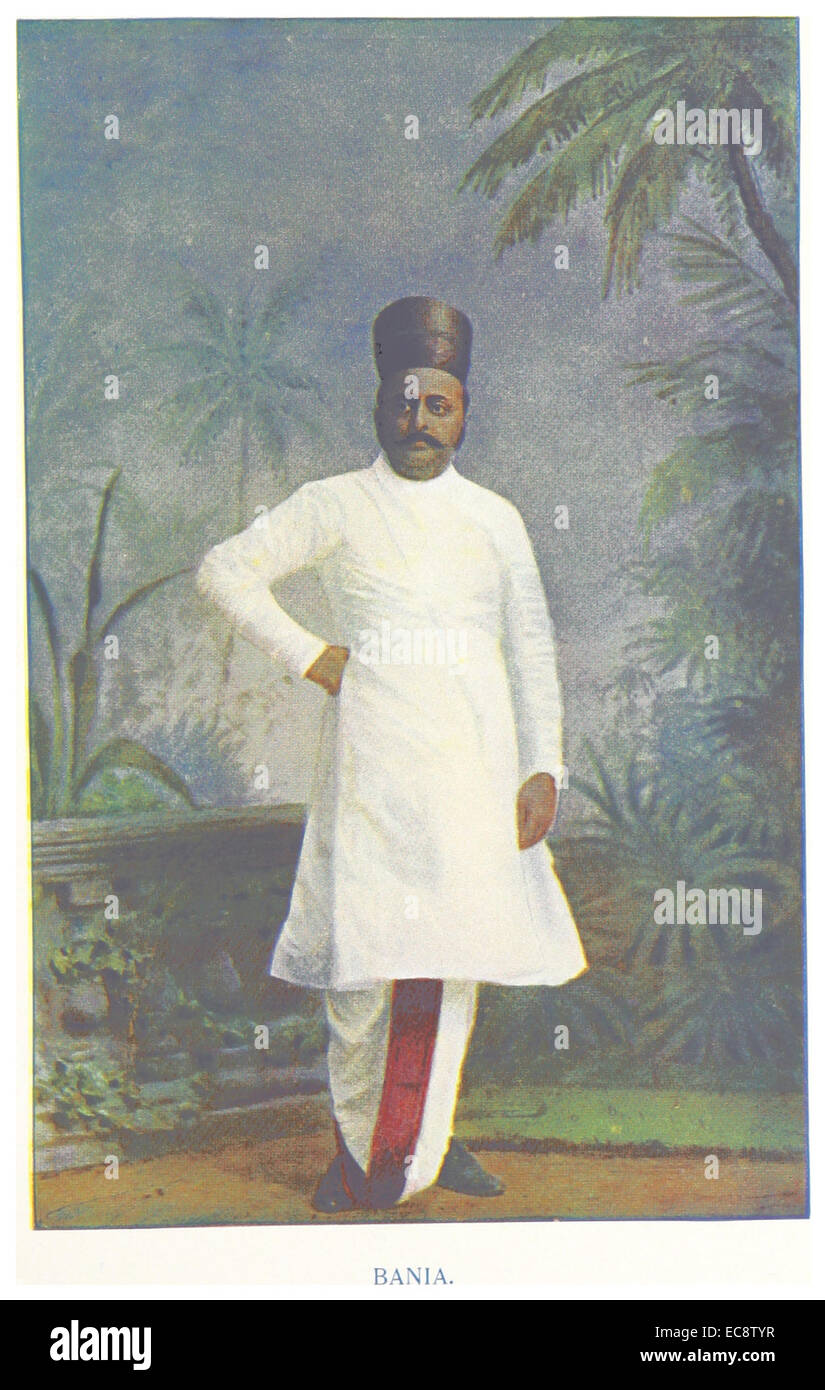 This image from Coleman’s 1897 publication depicts the Bania, offering ...