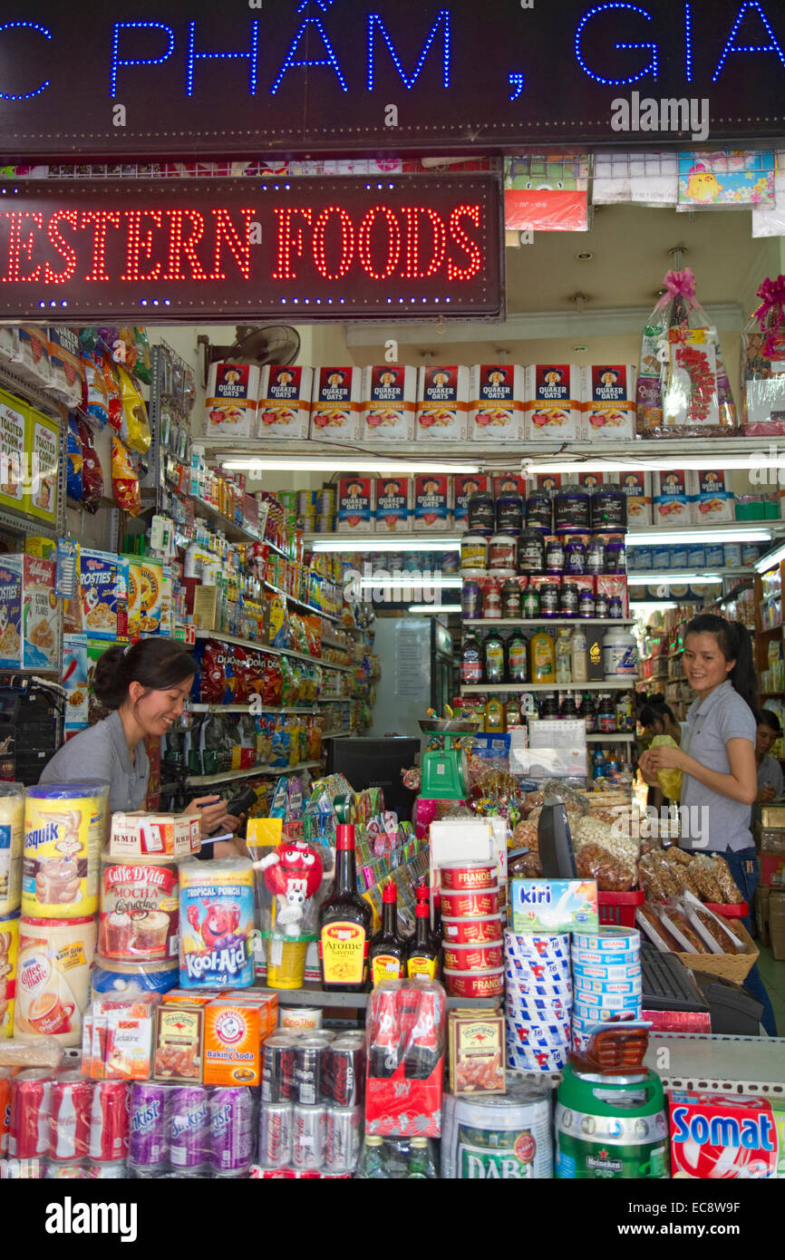 Vietnamese market selling western foods in Ho Chi Minh City, Vietnam ...
