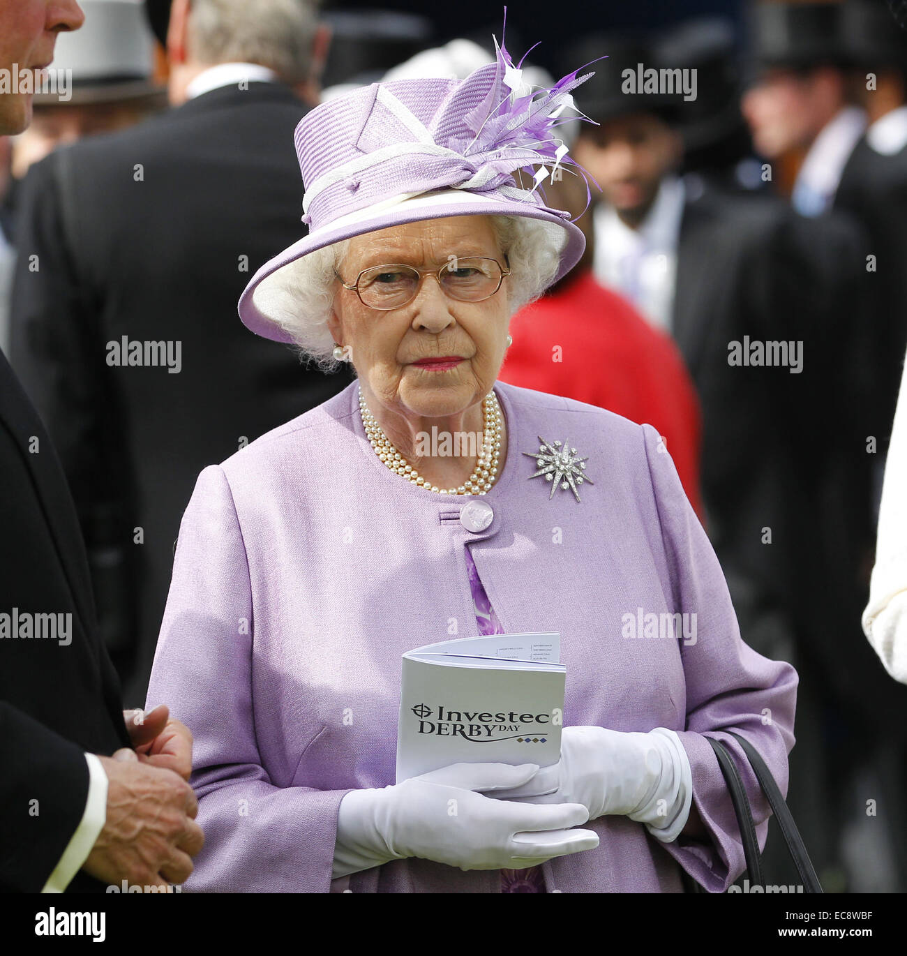 Queen Elizabeth II at Derby day at the Investec Derby Festival at Epsom ...