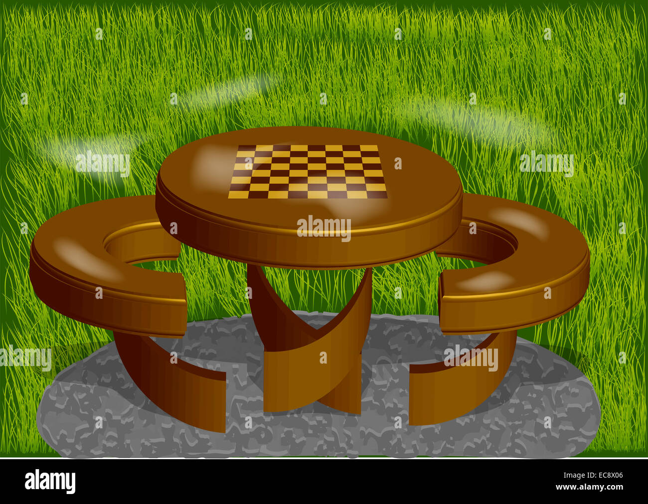 chess board in park Stock Photo - Alamy