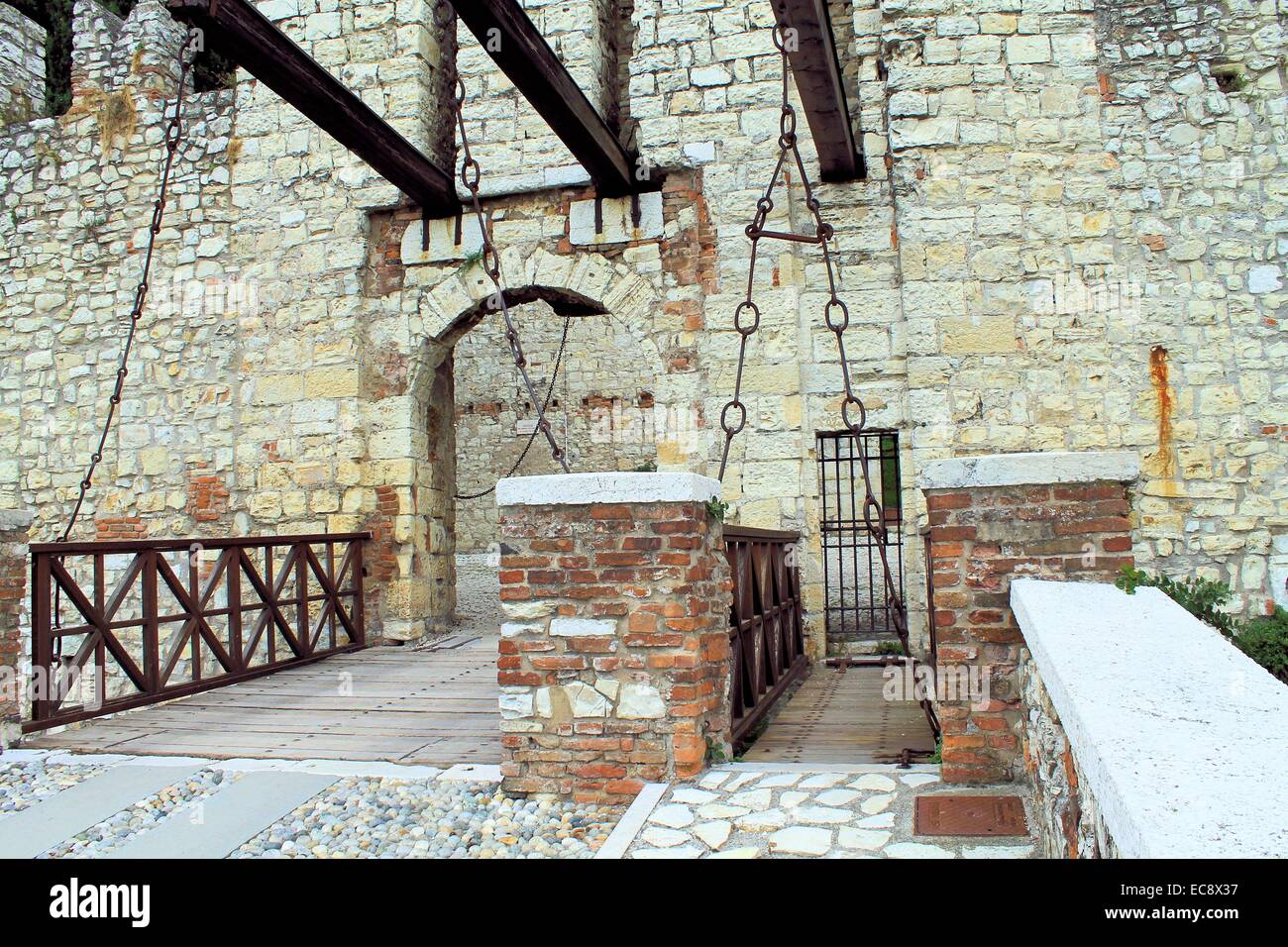 castle drawbridge in brescia in Italy Stock Photo - Alamy