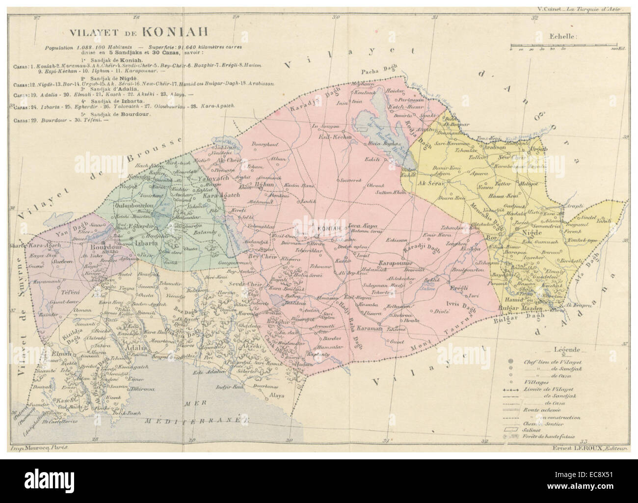 Map of konya hi-res stock photography and images - Alamy