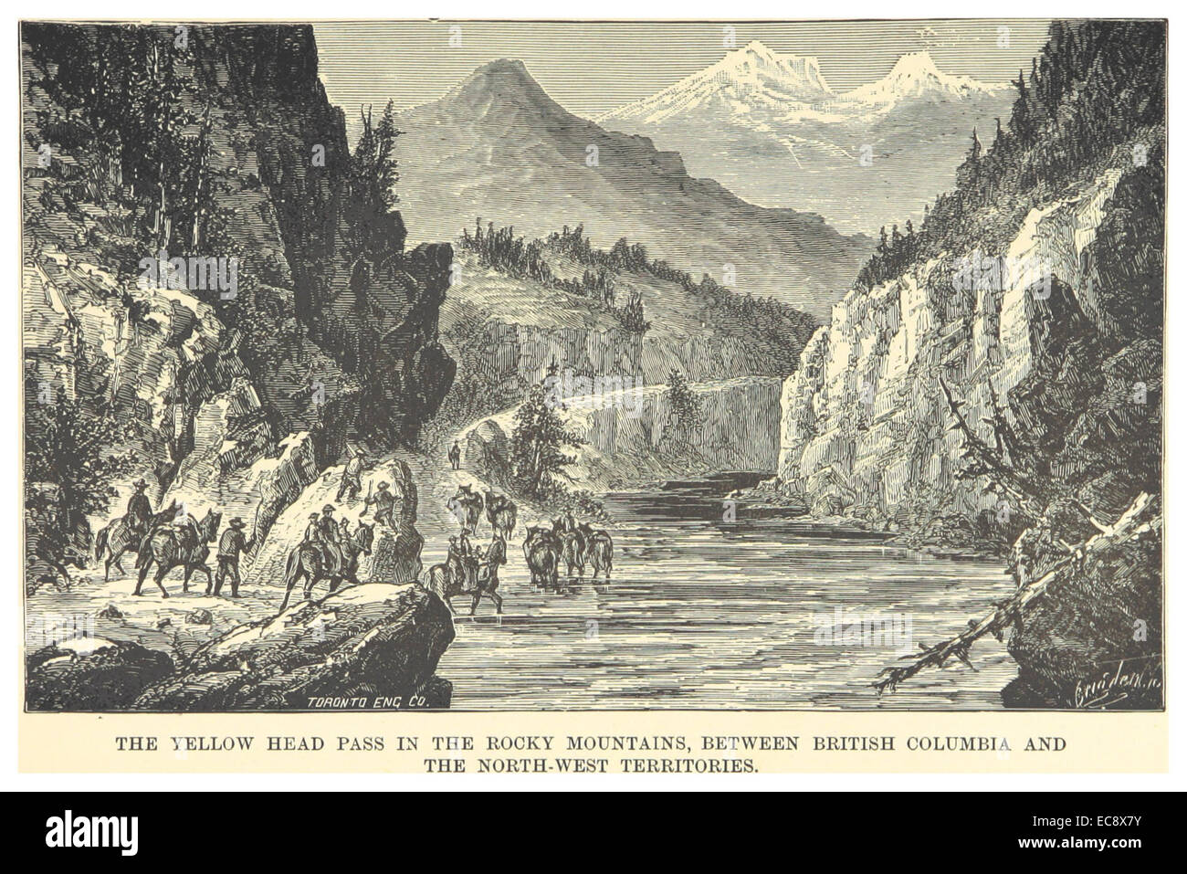 This 1881 illustration by Dent captures the scenic Yellowhead Pass in ...