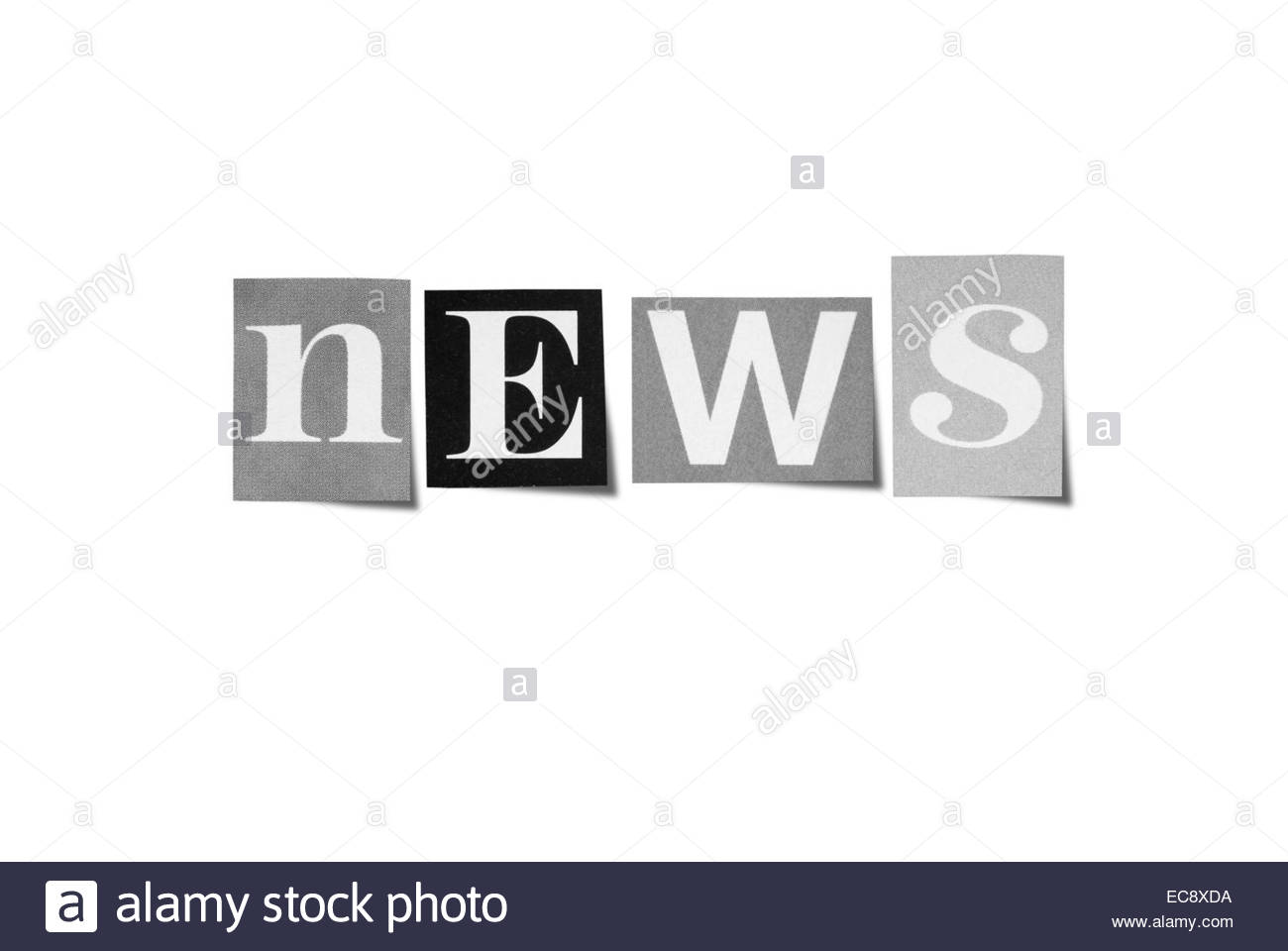 Newspaper Cut Out Black and White Stock Photos & Images - Alamy