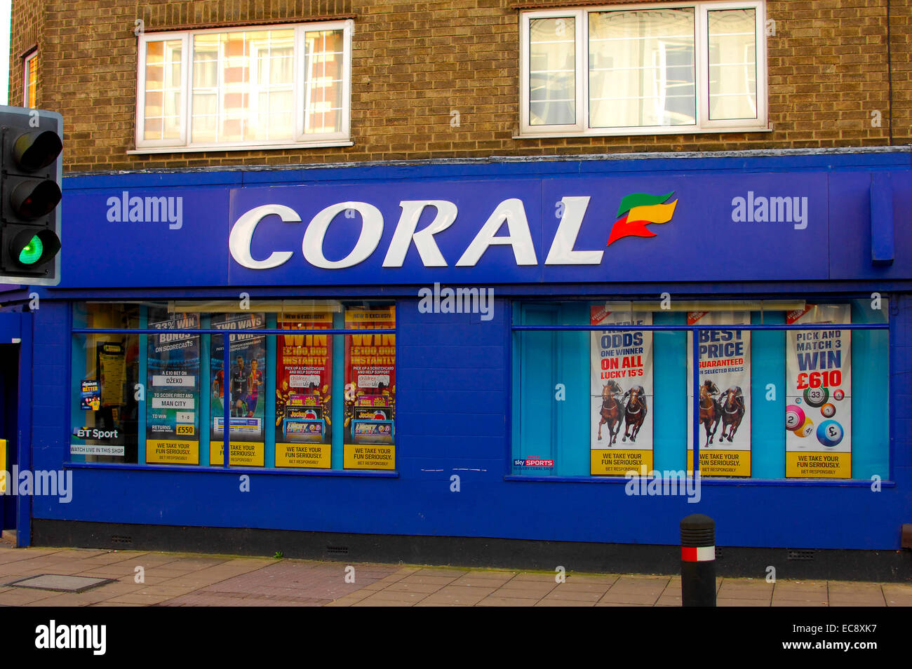 Coral betting shop sign logo Stock Photo - Alamy