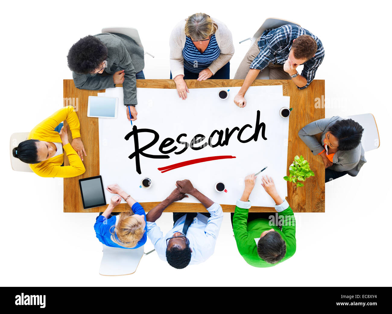 Group planning research Cut Out Stock Images & Pictures - Alamy