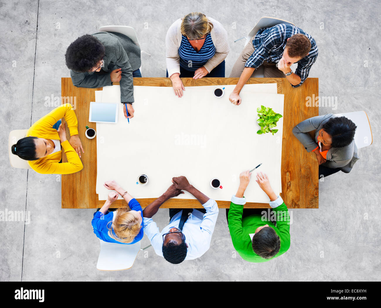 Group of Business People Planning for a New Project Stock Photo - Alamy