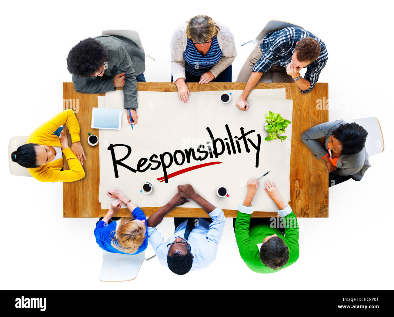 People in a Meeting and Responsibility Concept Stock Photo - Alamy