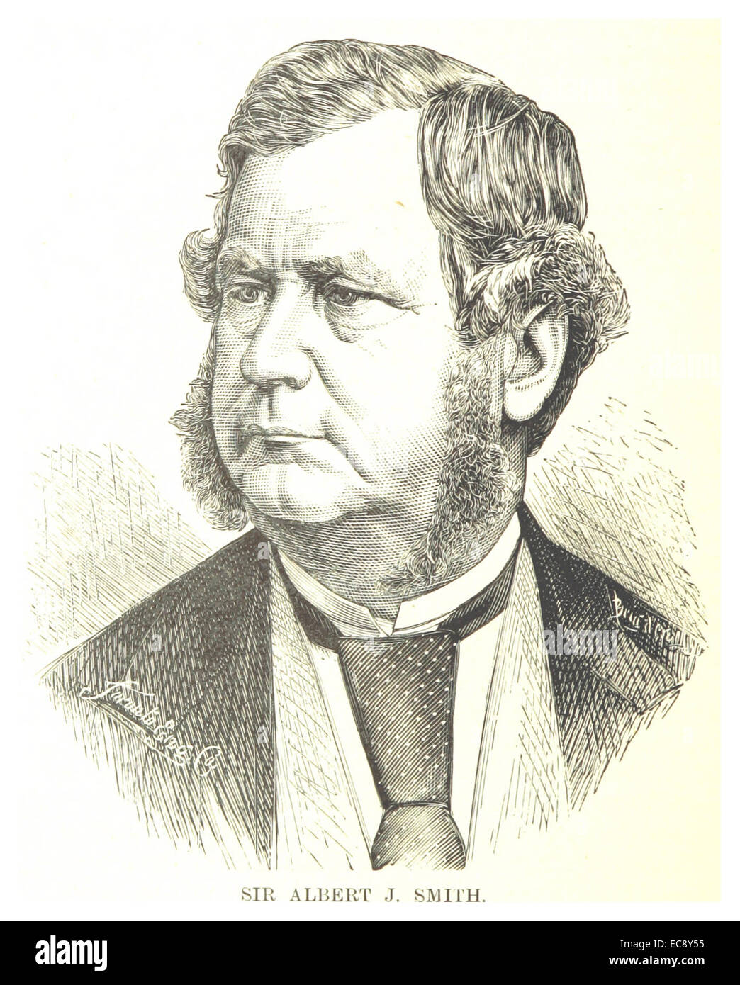 Dent’s 1881 illustration *Sir Albert J. Smith* depicts a portrait of ...
