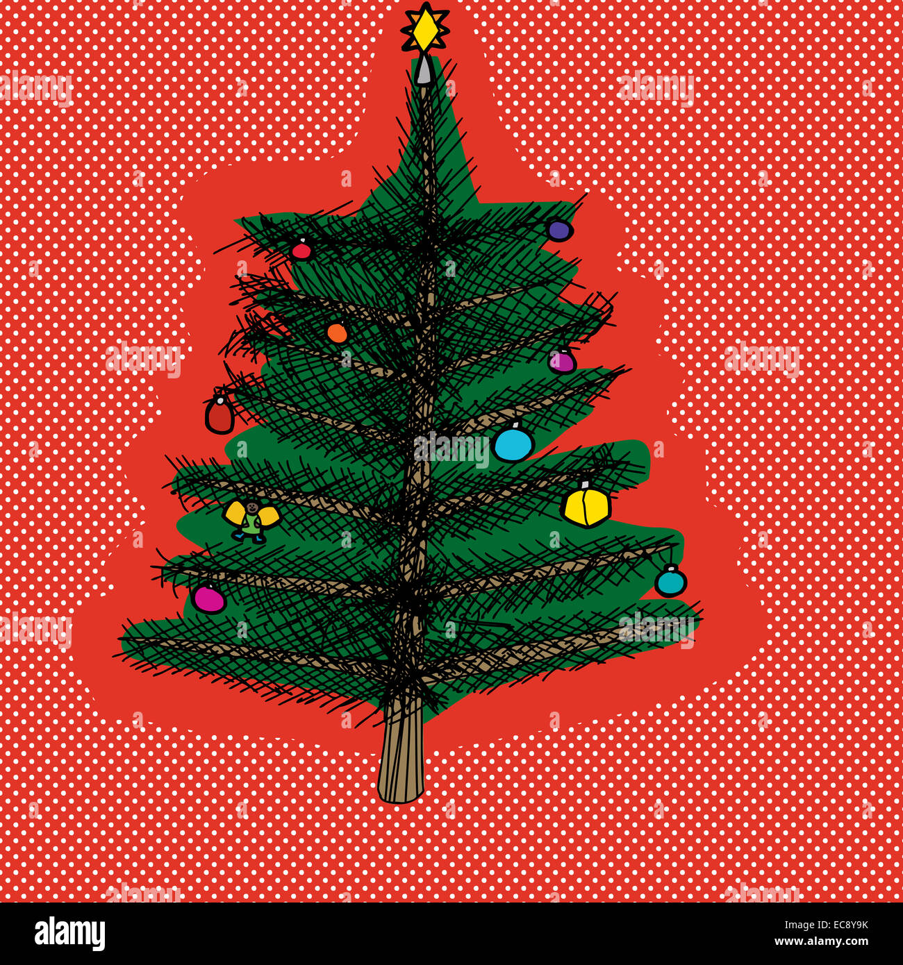 Cartoon christmas tree hi-res stock photography and images - Alamy