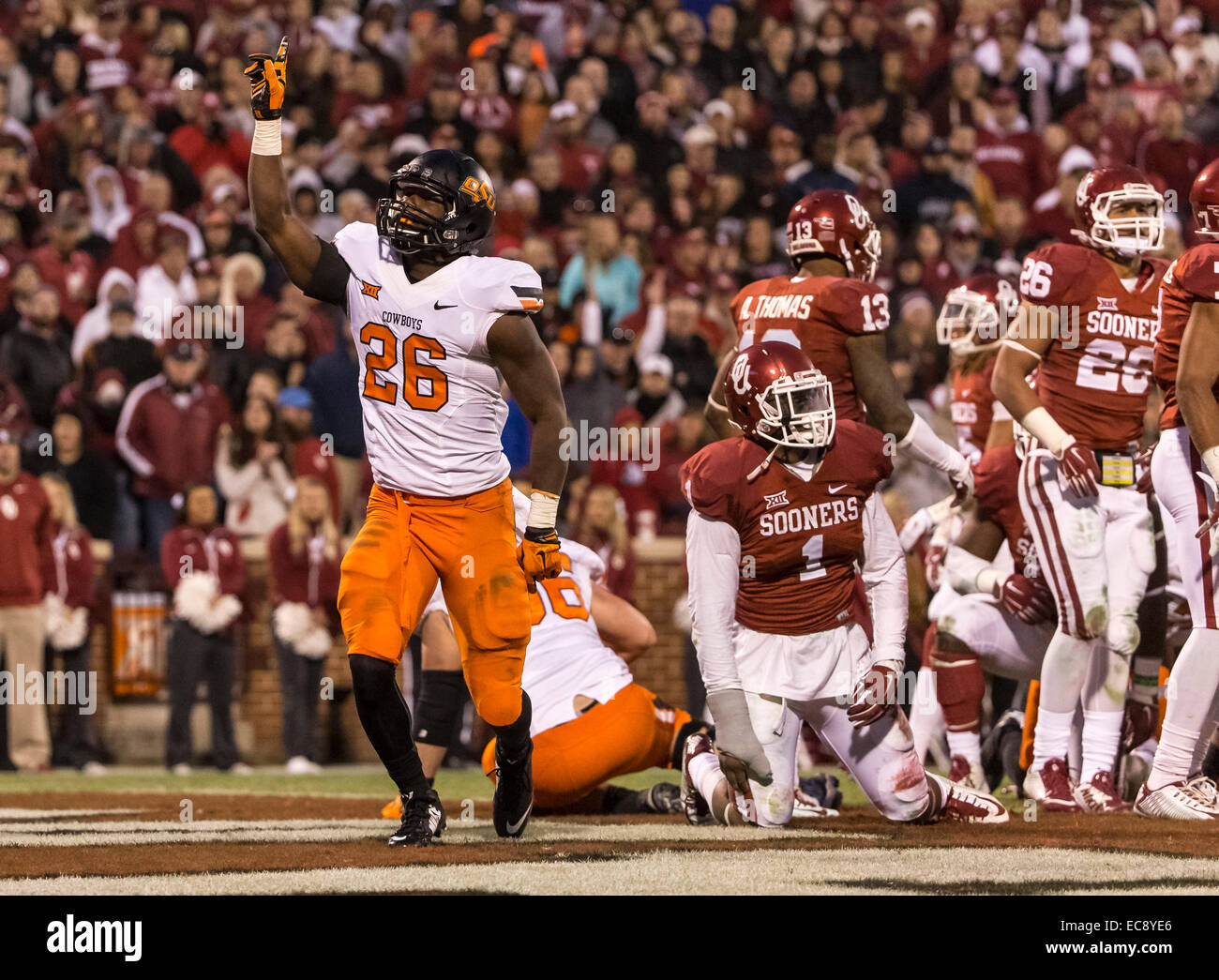 December 6, 2104: Oklahoma State Cowboys running back Desmond Roland ...