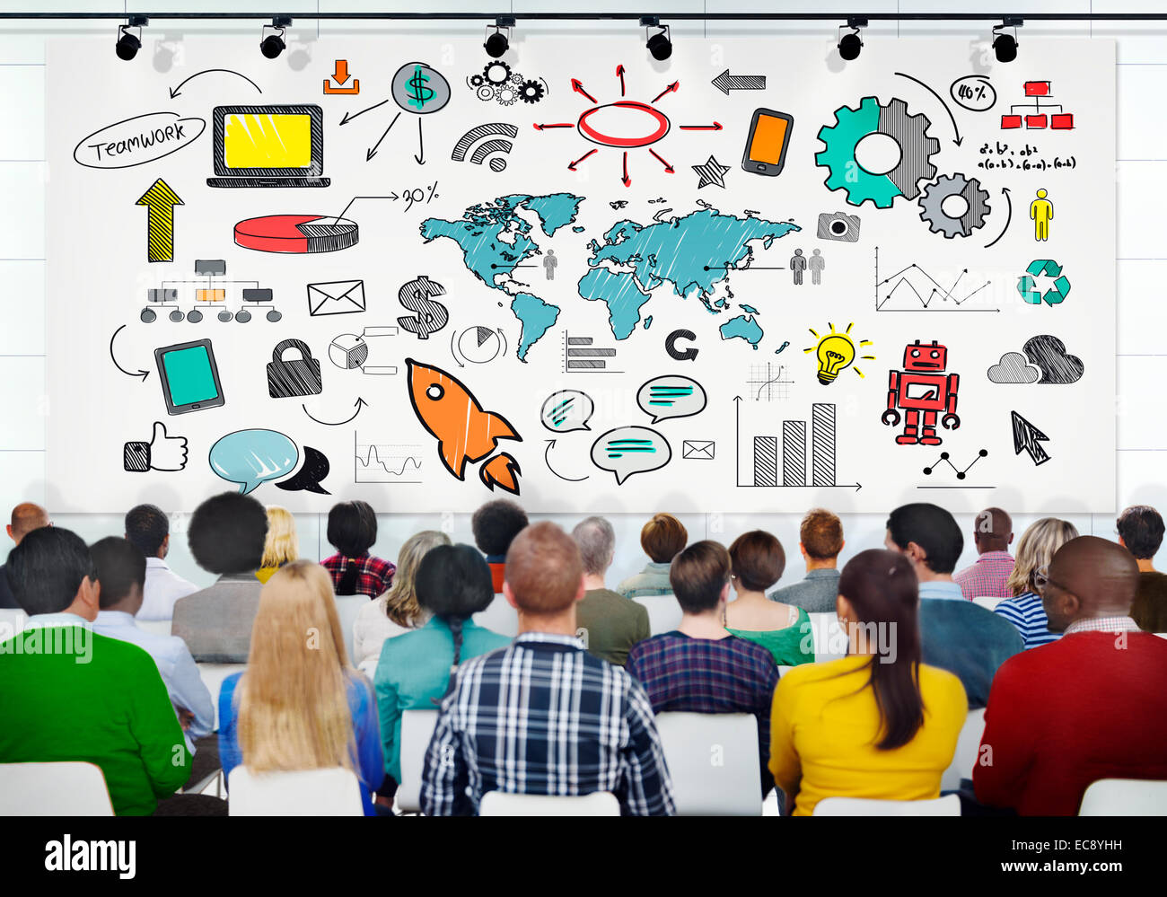 Diverse People Learning About Start Up Business Stock Photo - Alamy