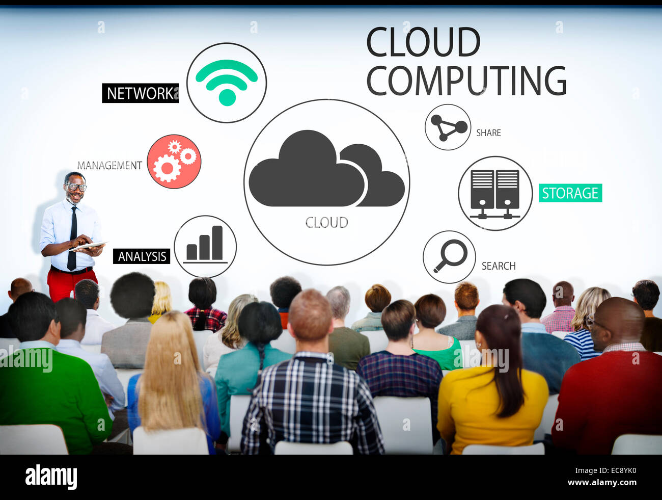 Group of People in Cloud Computing Seminar Stock Photo - Alamy