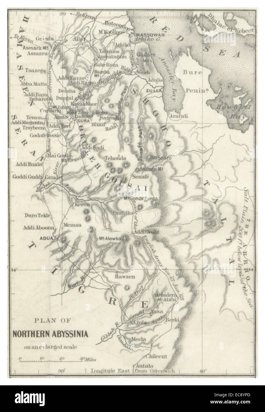 Old map abyssinia hi-res stock photography and images - Alamy