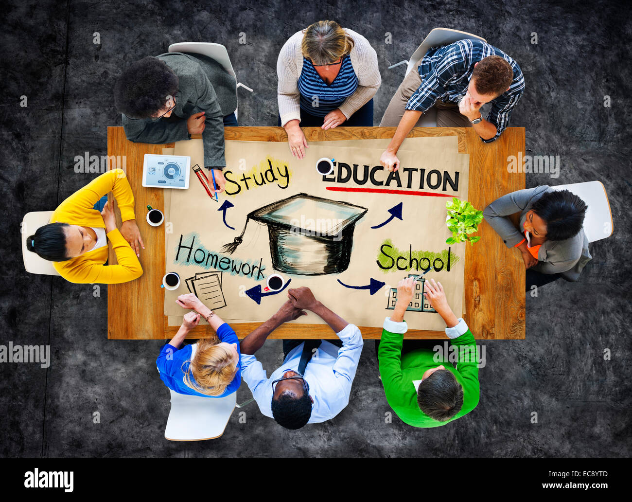 Group of People with Education Concept Stock Photo - Alamy