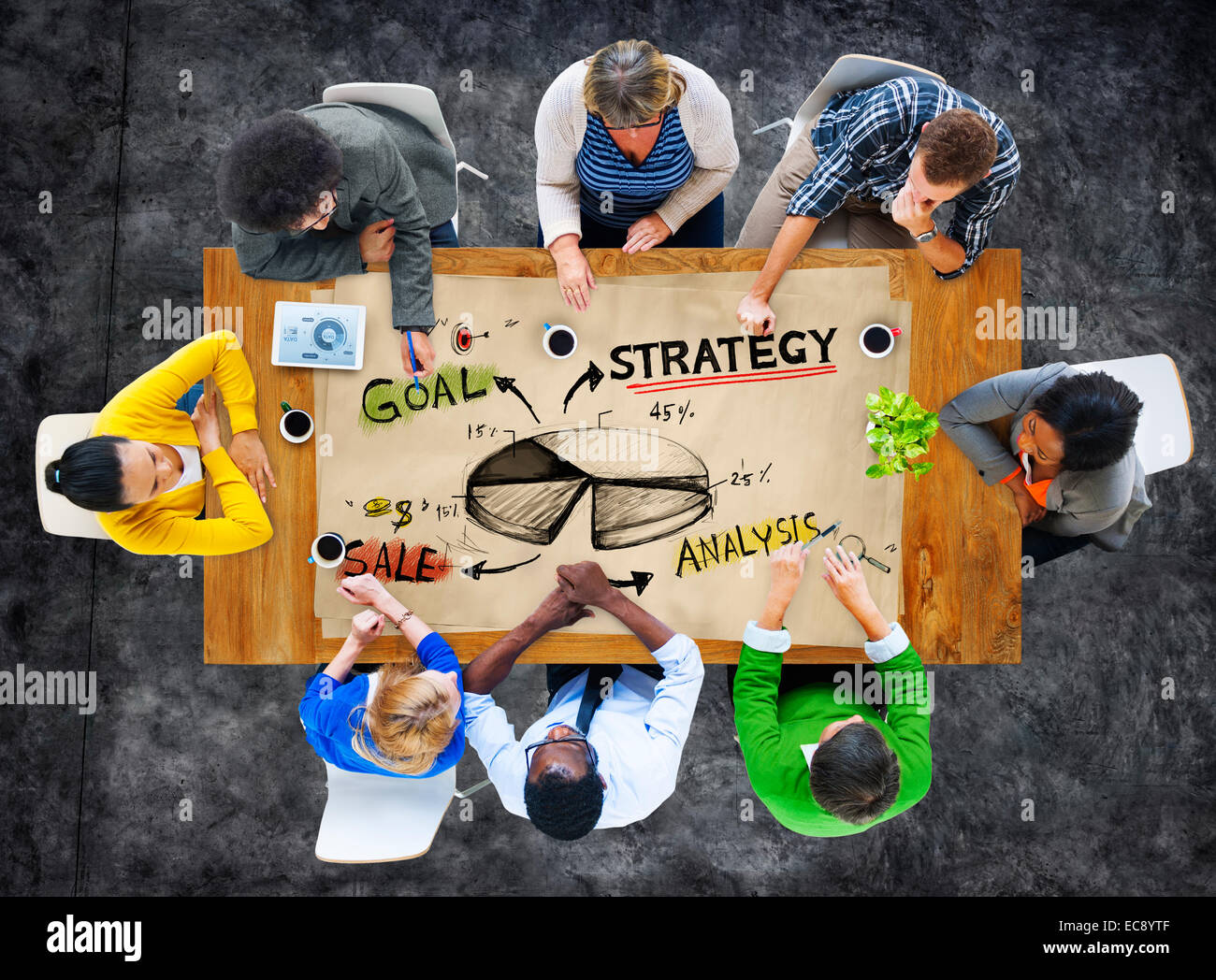 Multi-Ethnic Group of Business People Planning Stock Photo - Alamy