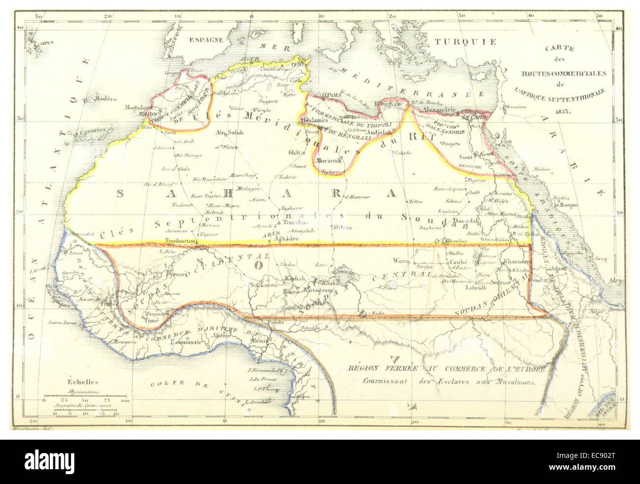 19th century commercial routes map hi-res stock photography and images ...
