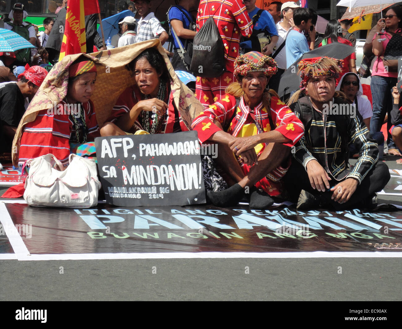 Lumads (non-Islamic Filipino indigenous peoples) from the Manobo tribe ...