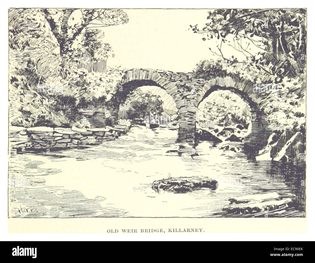 FRENCH(1891) p287 OLD WEIR BRIDGE, KILLARNEY Stock Photo - Alamy