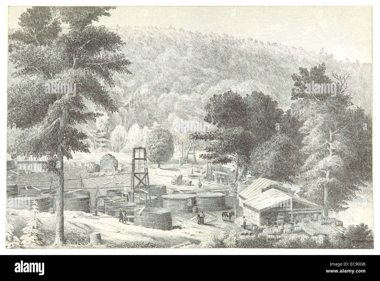 This 1864 illustration by Gillelen depicts Hyde & Egbert Farm located ...