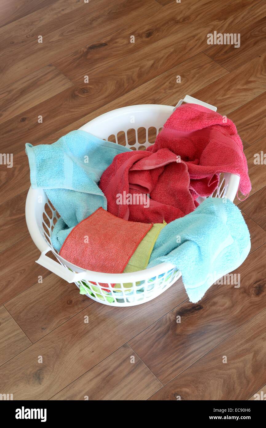A close up shot of a washing basket Stock Photo - Alamy