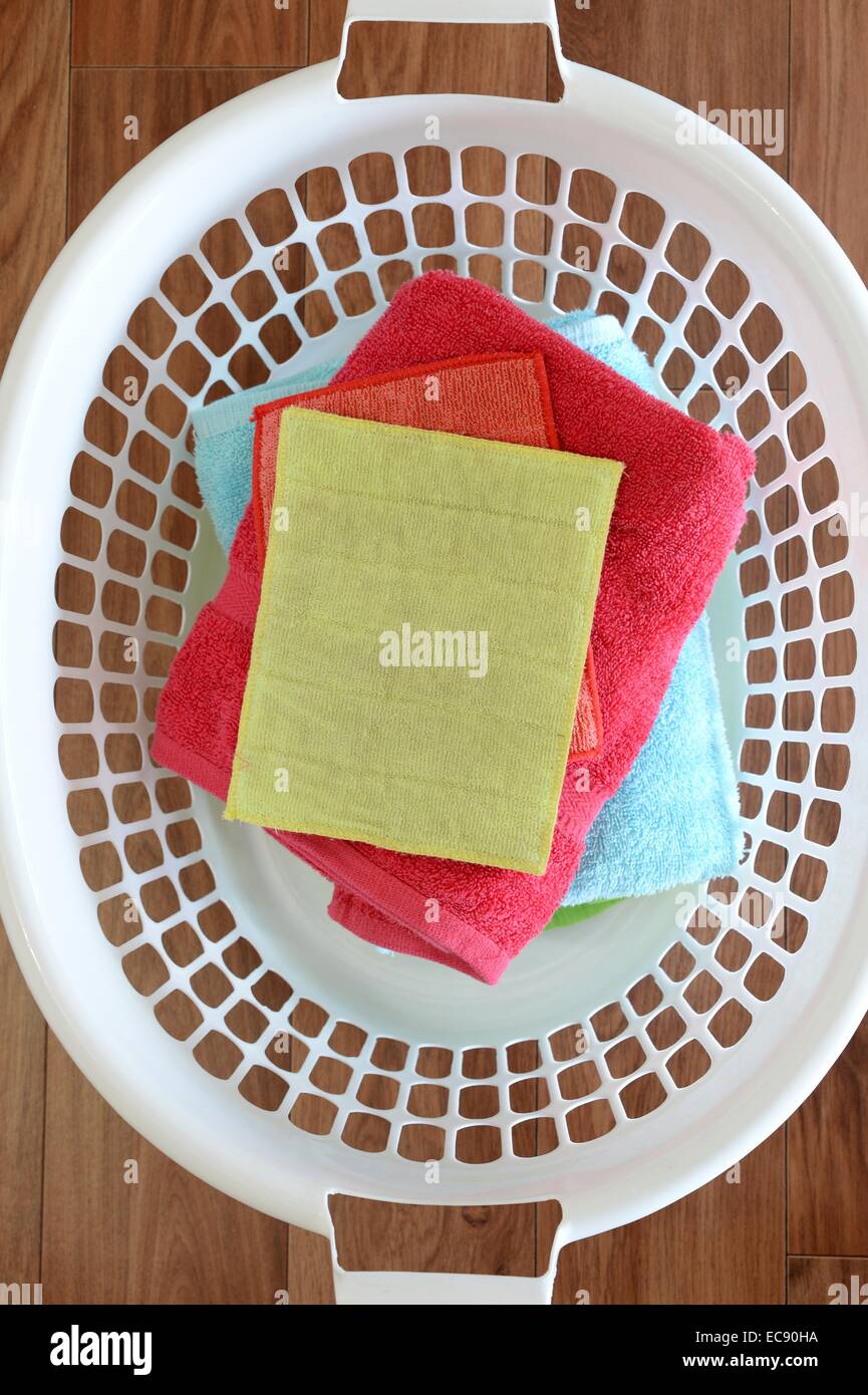A close up shot of a washing basket Stock Photo - Alamy