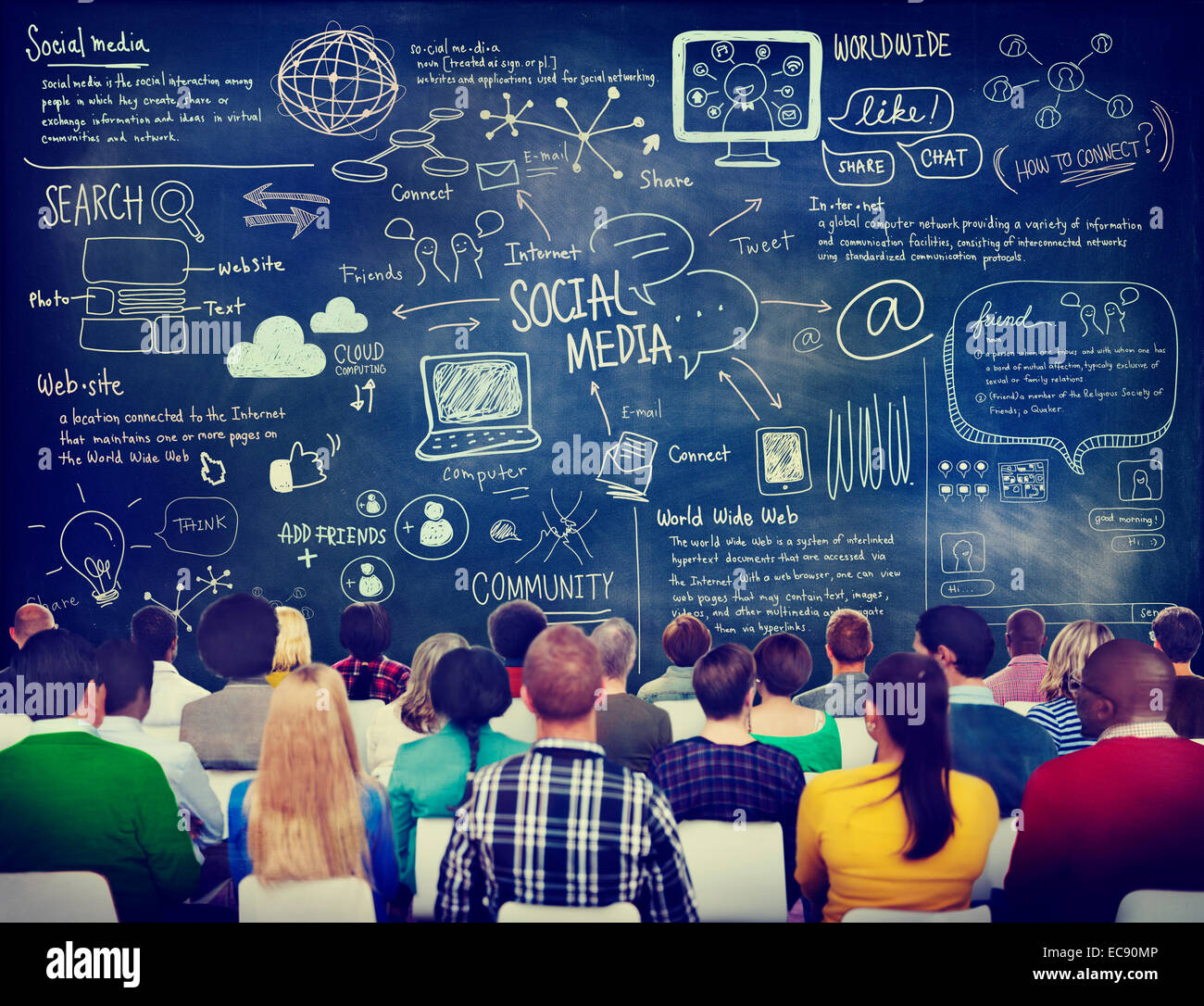 Group of People in a Social Media Seminar Stock Photo - Alamy