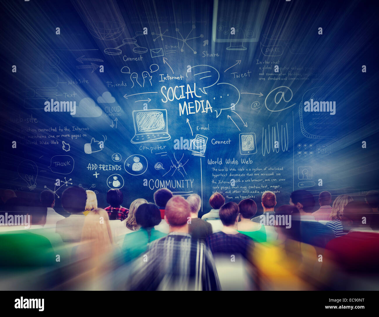 Group of People in a Social Media Seminar Stock Photo - Alamy