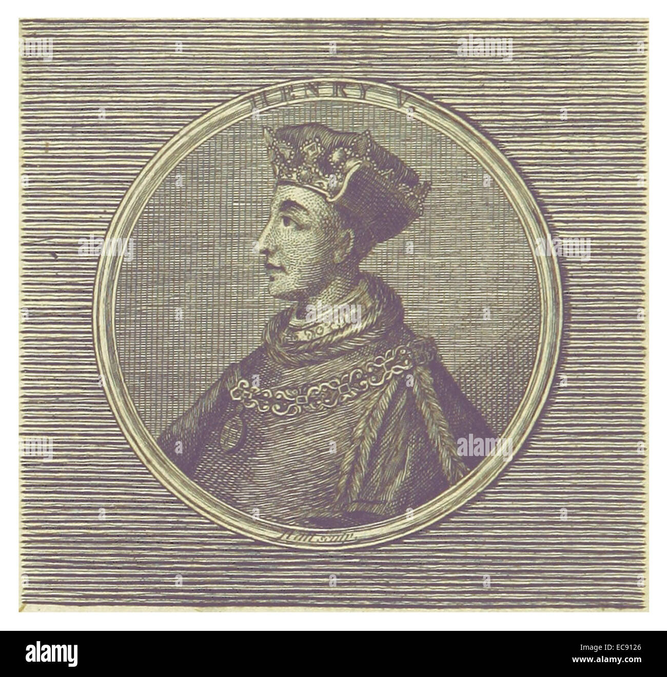 An 1800 illustration by Goldsmith depicting Henry V, the King of ...