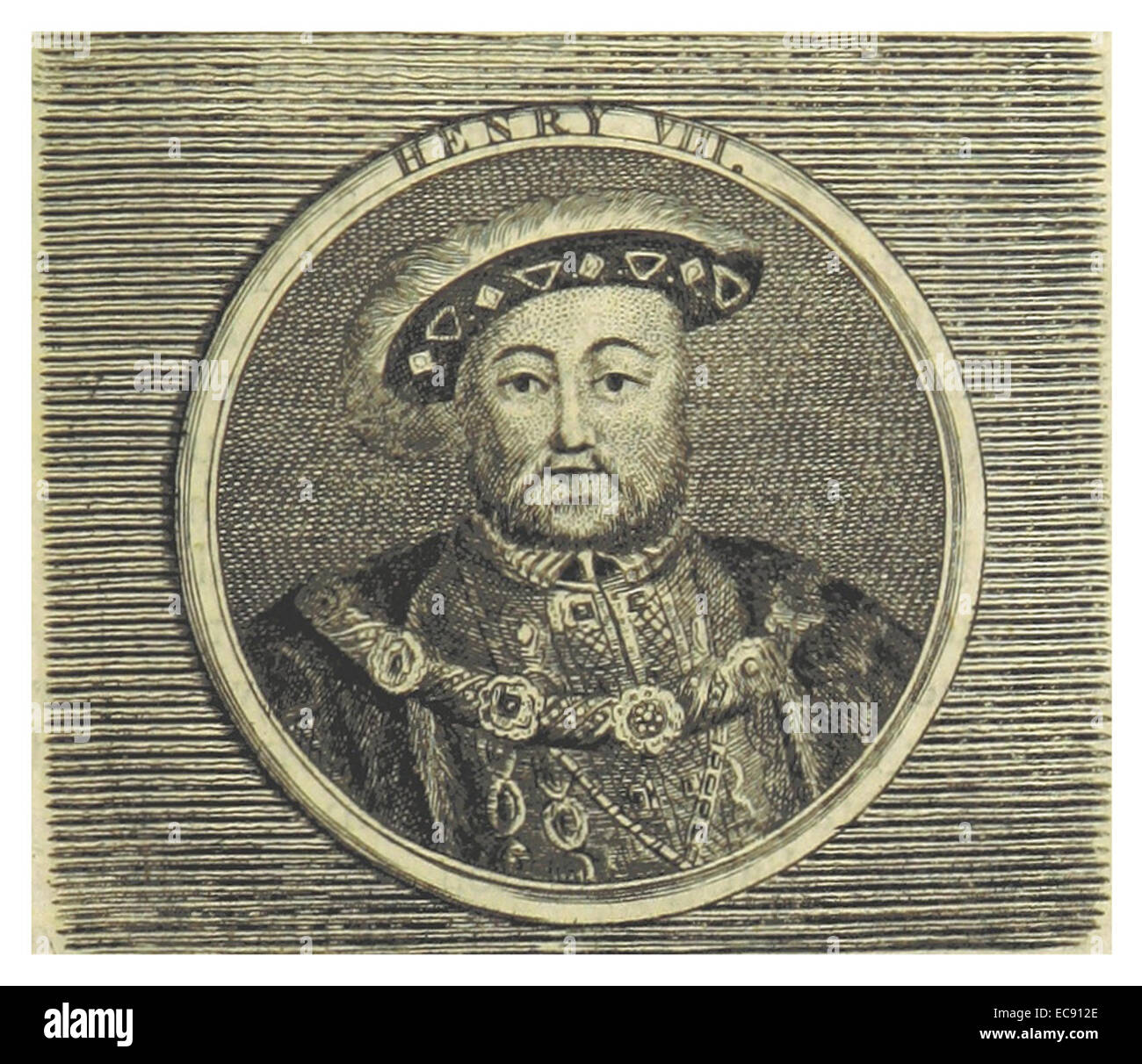 This 1800 illustration from Goldsmith’s work depicts Henry VIII, the ...