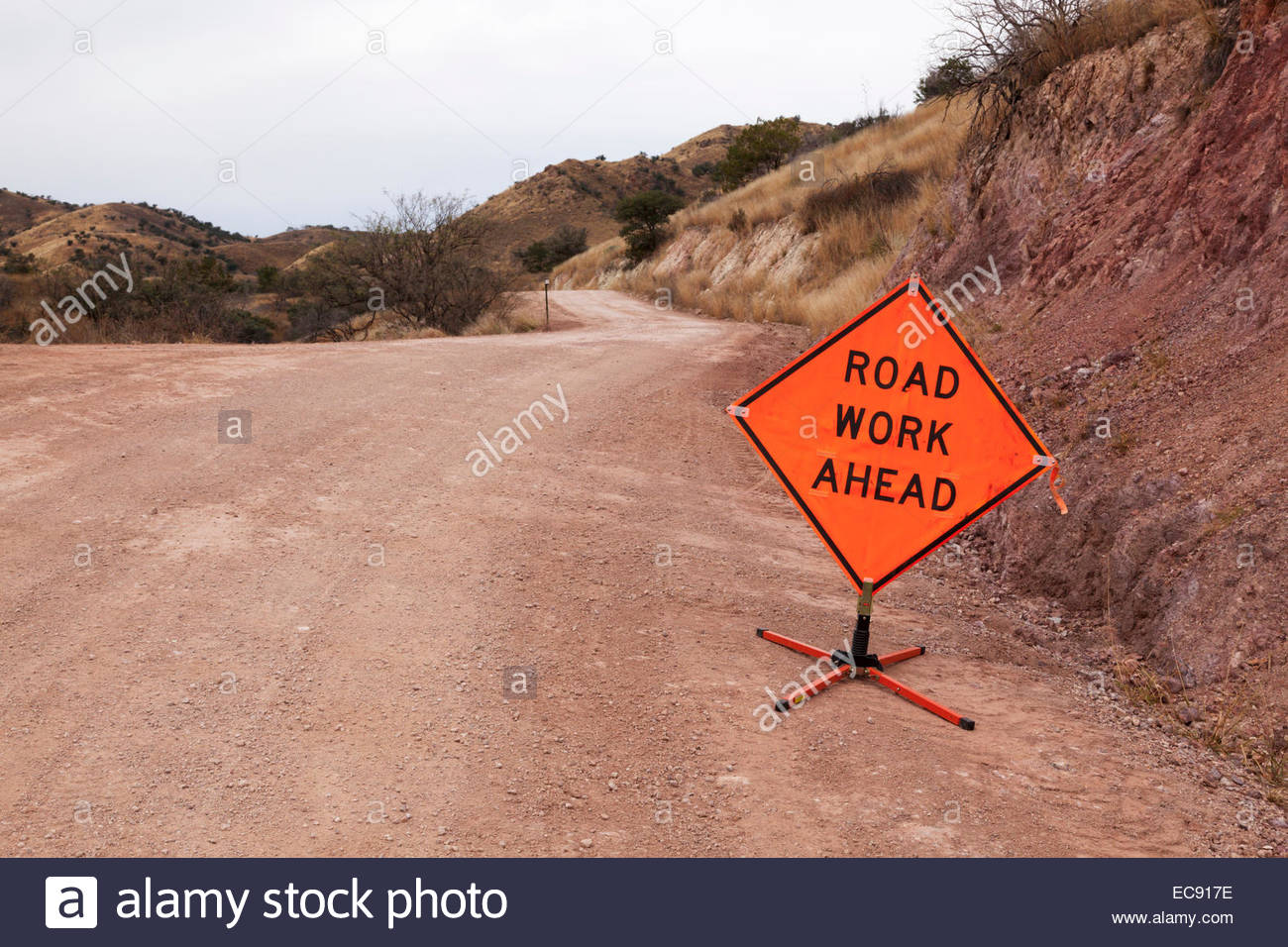 Road Work Ahead Sign Usa Stock Photos & Road Work Ahead Sign Usa Stock ...