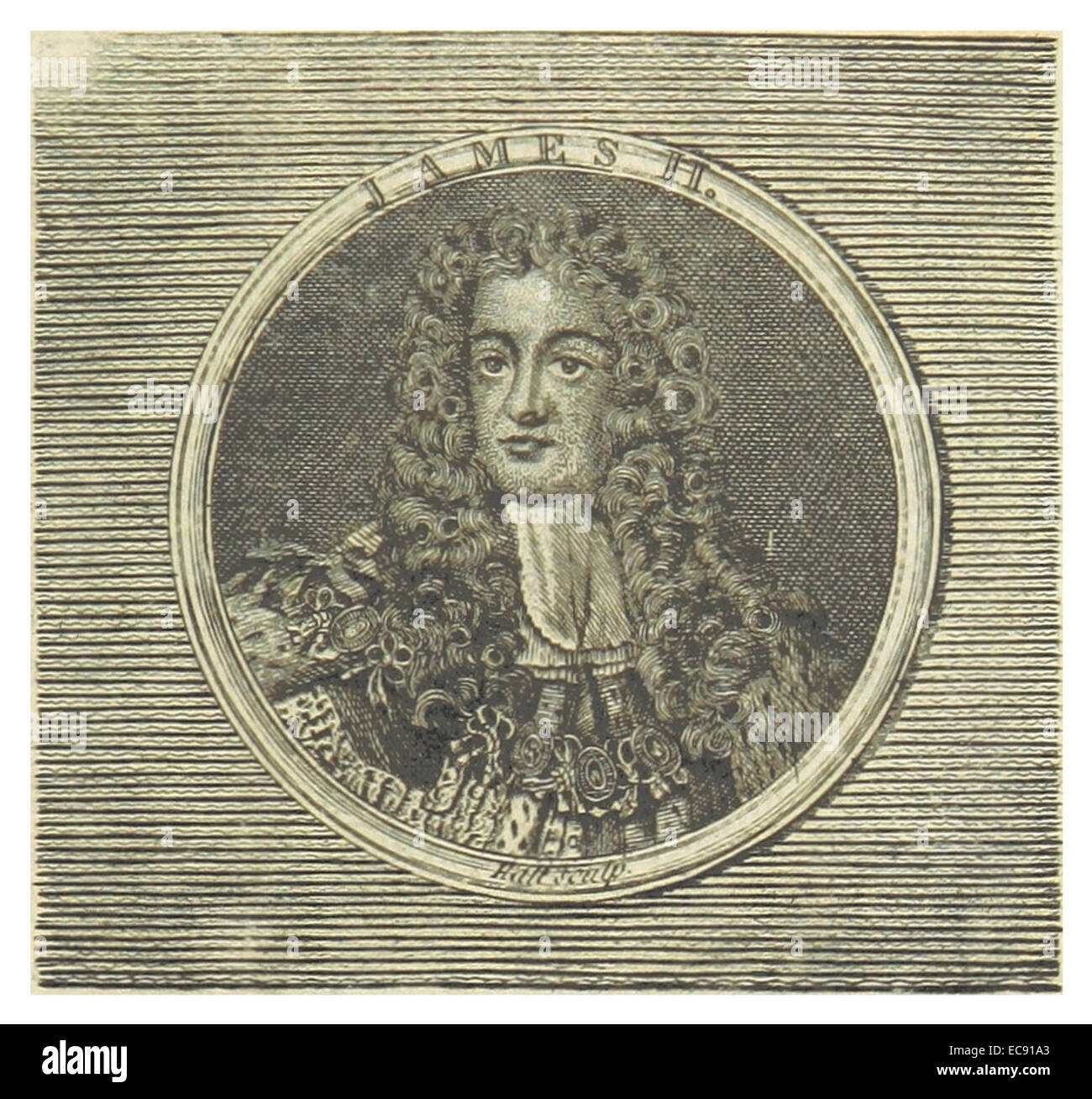 This 1800 illustration by Goldsmith depicts King James II of England ...
