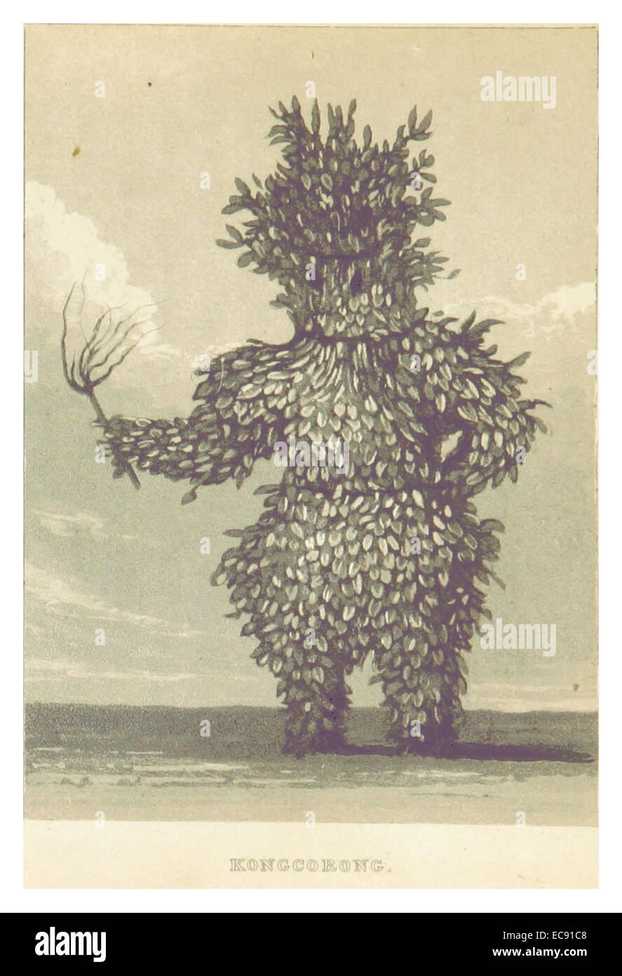 An 1825 illustration by Gray of a Kongcorong figure in the Kayaye ...