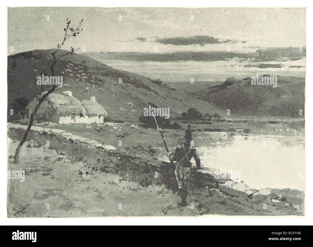 This 1890 illustration by Gribaycoff depicts the Battle of Ballinamuck ...